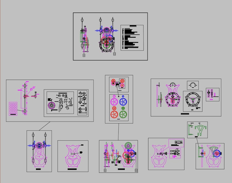 Skeleton Clock With Grasshopper Escapement, DXF Files for CNC Router ...