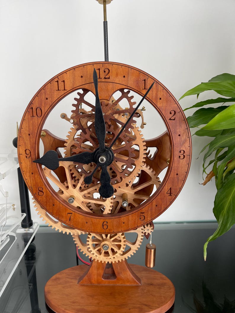 Wooden Skeleton Table Clock DXF Files for CNC Router - Etsy