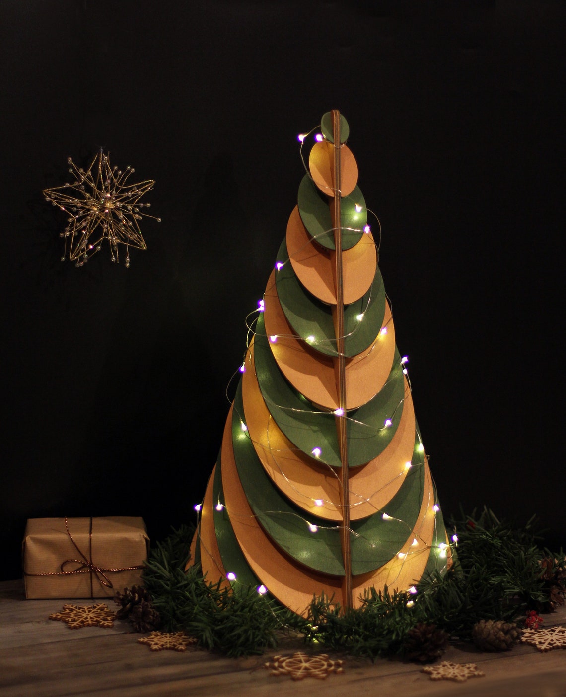 Wooden Christmas Tree Table Top Decoration Large Size: - Etsy UK