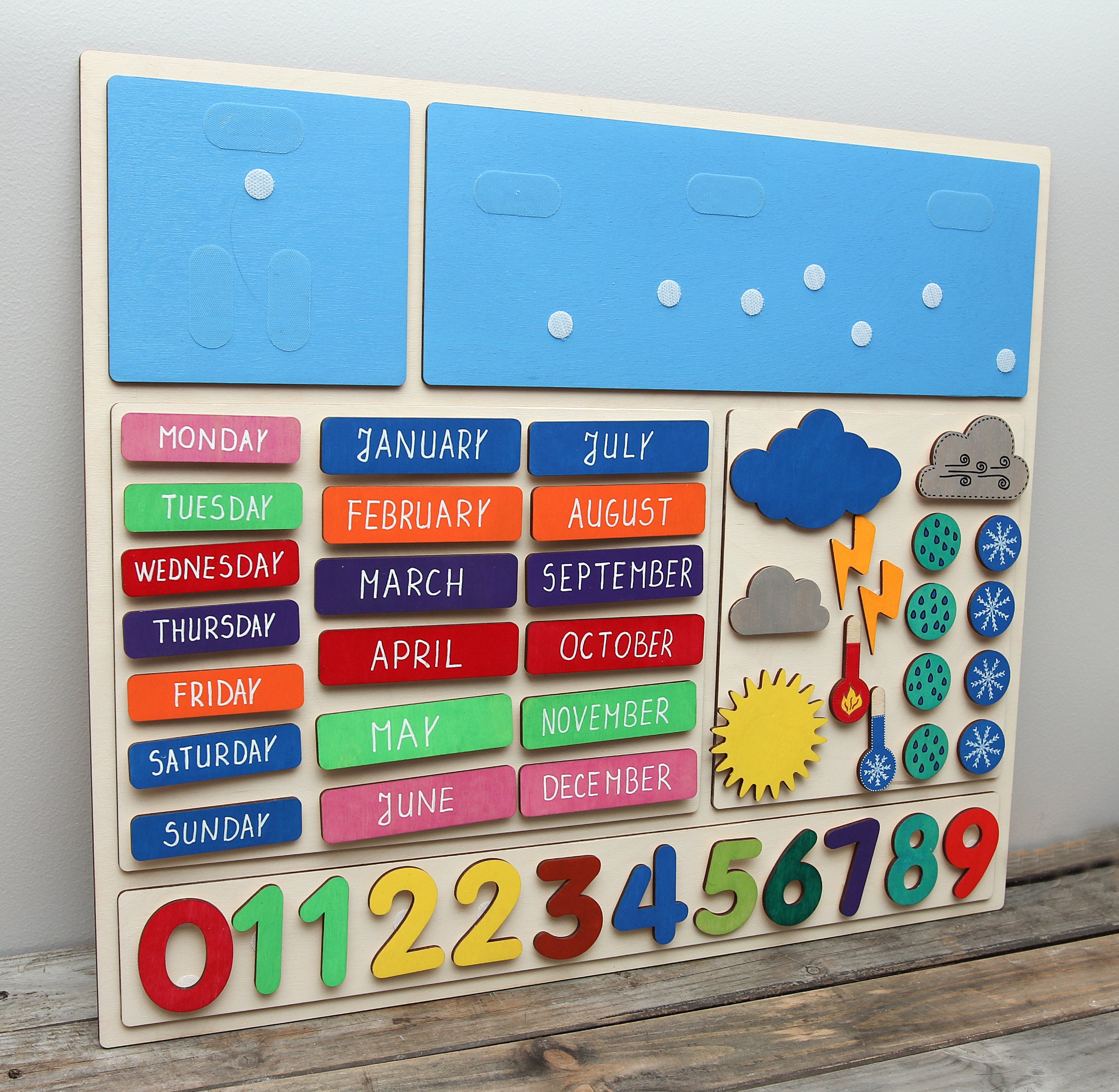 Calendario meteorológico de pared con meses días laborables y - Etsy España