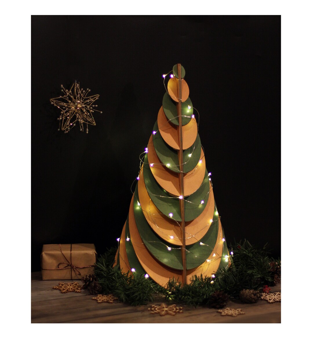 Wooden Christmas Tree Table Top Decoration Large Size: - Etsy