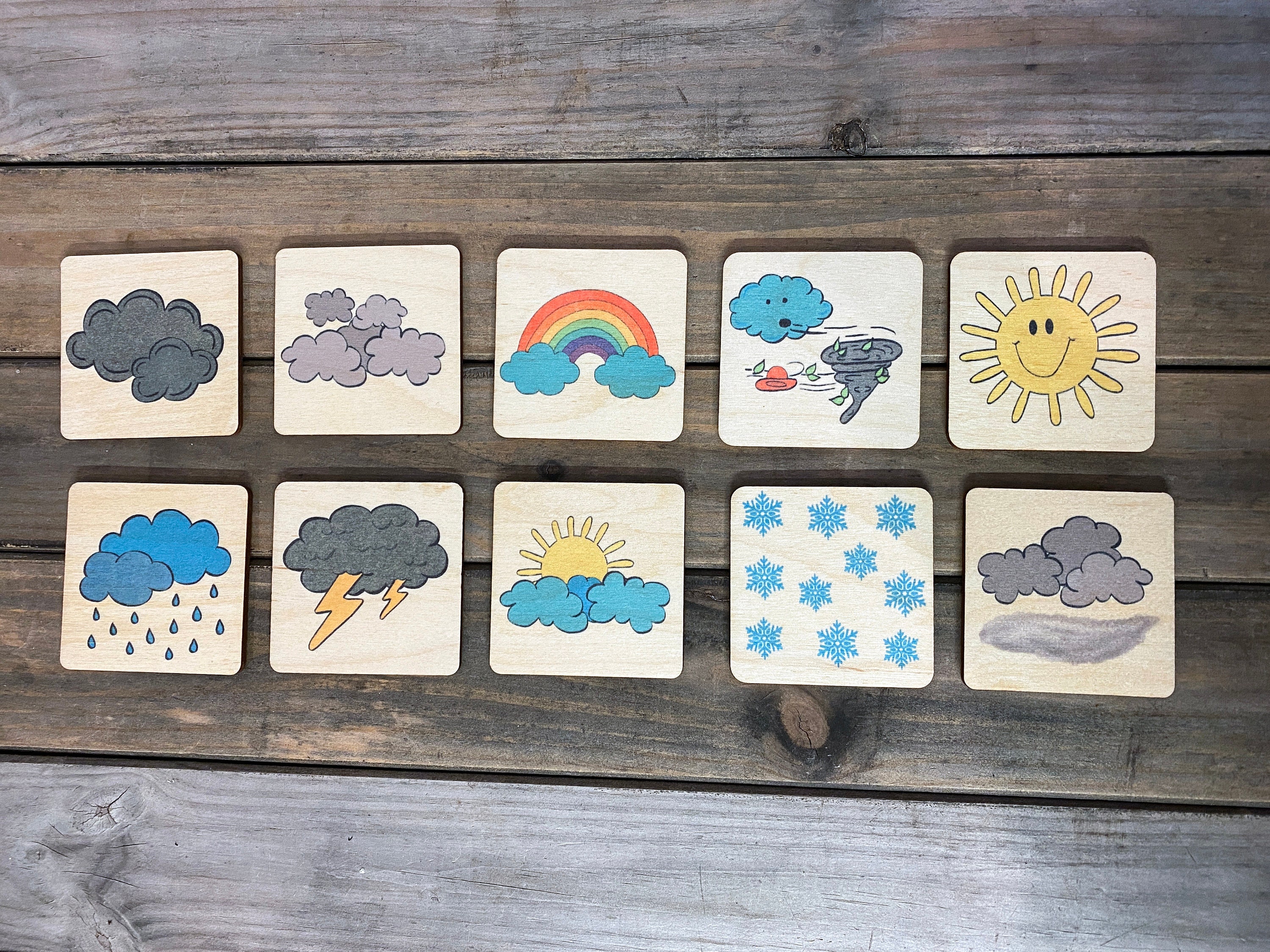 Wooden Weather Activity Calendar Homeschool Wall Calendar | Etsy