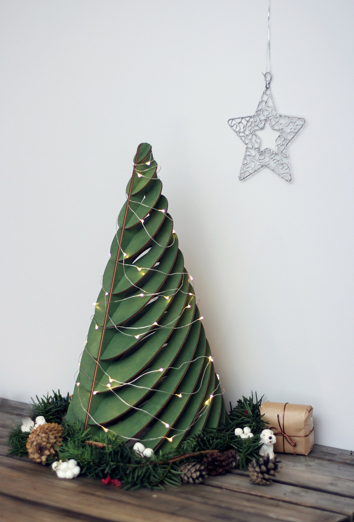 Wooden Christmas Tree Table Top Decoration Large Size: - Etsy