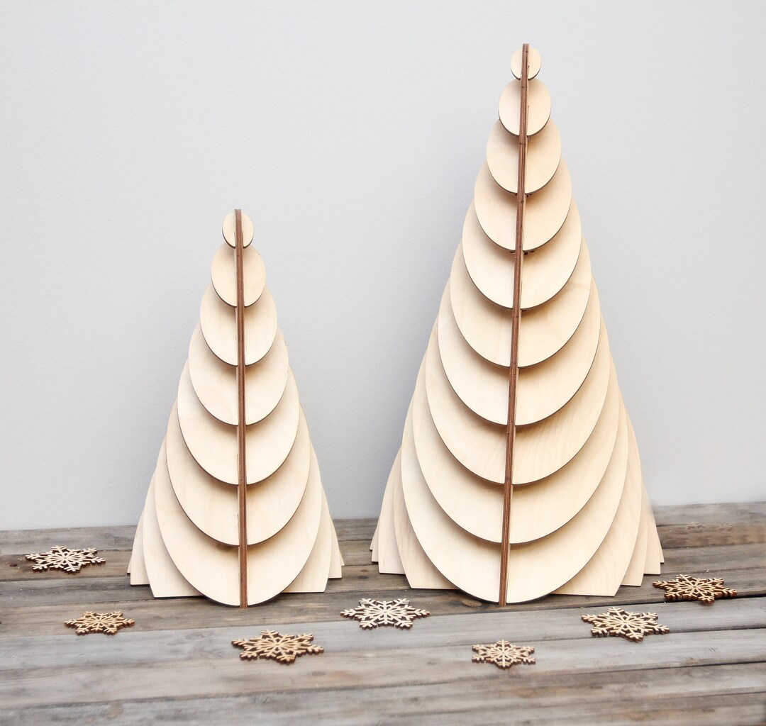 Natural Christmas Tree. Scandinavian Design. LARGE Size 44x26cm/17,32 ...