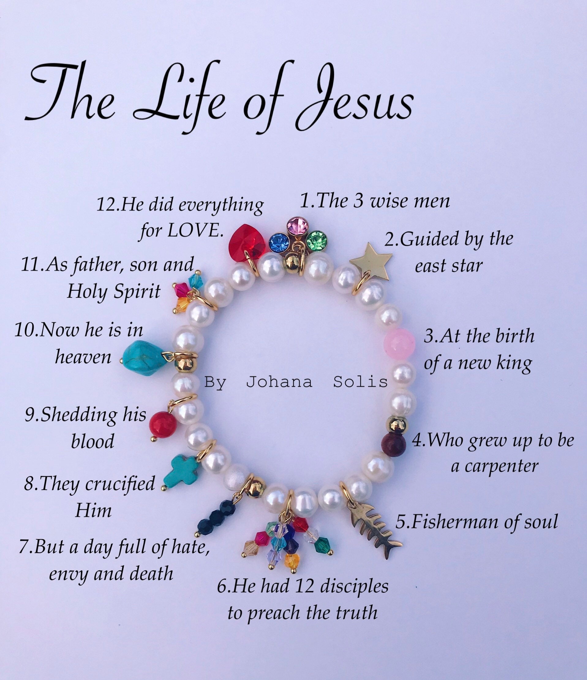 The Life of Jesus Bracelet (story of Jesus) for Women, Handmade ...