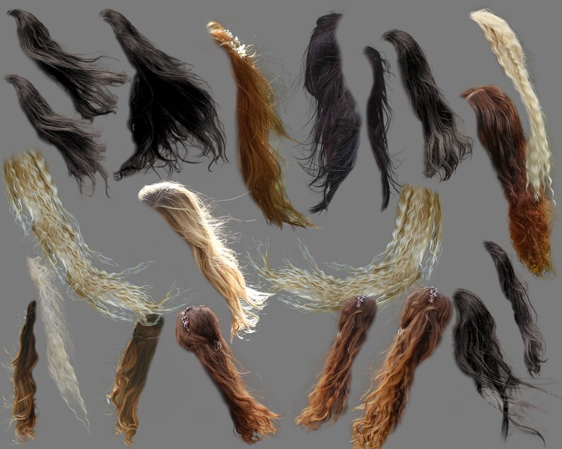 REAL HAIR OVERLAYS Vol. 2 - Etsy