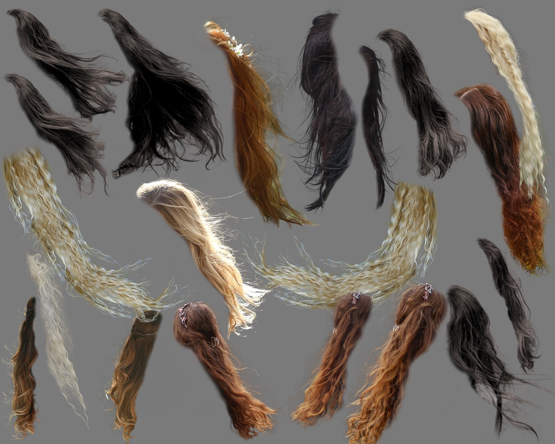 REAL HAIR OVERLAYS Vol. 2 - Etsy