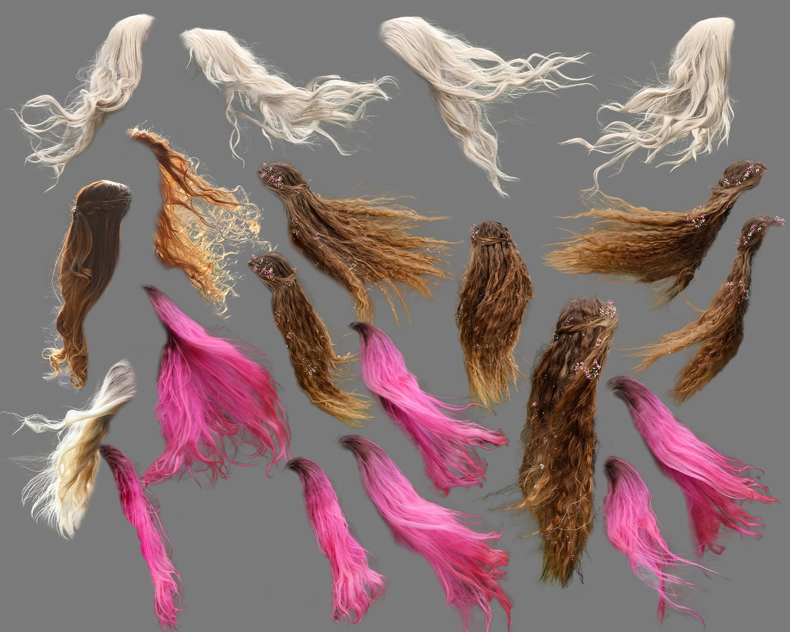 REAL HAIR OVERLAYS Vol. 2 - Etsy