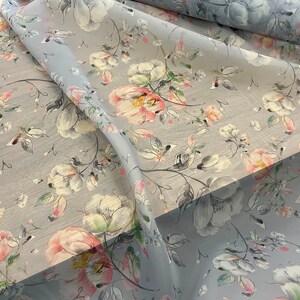 Organza Floral Pattern Fabric Organza With Flowers Fabric Flowers ...