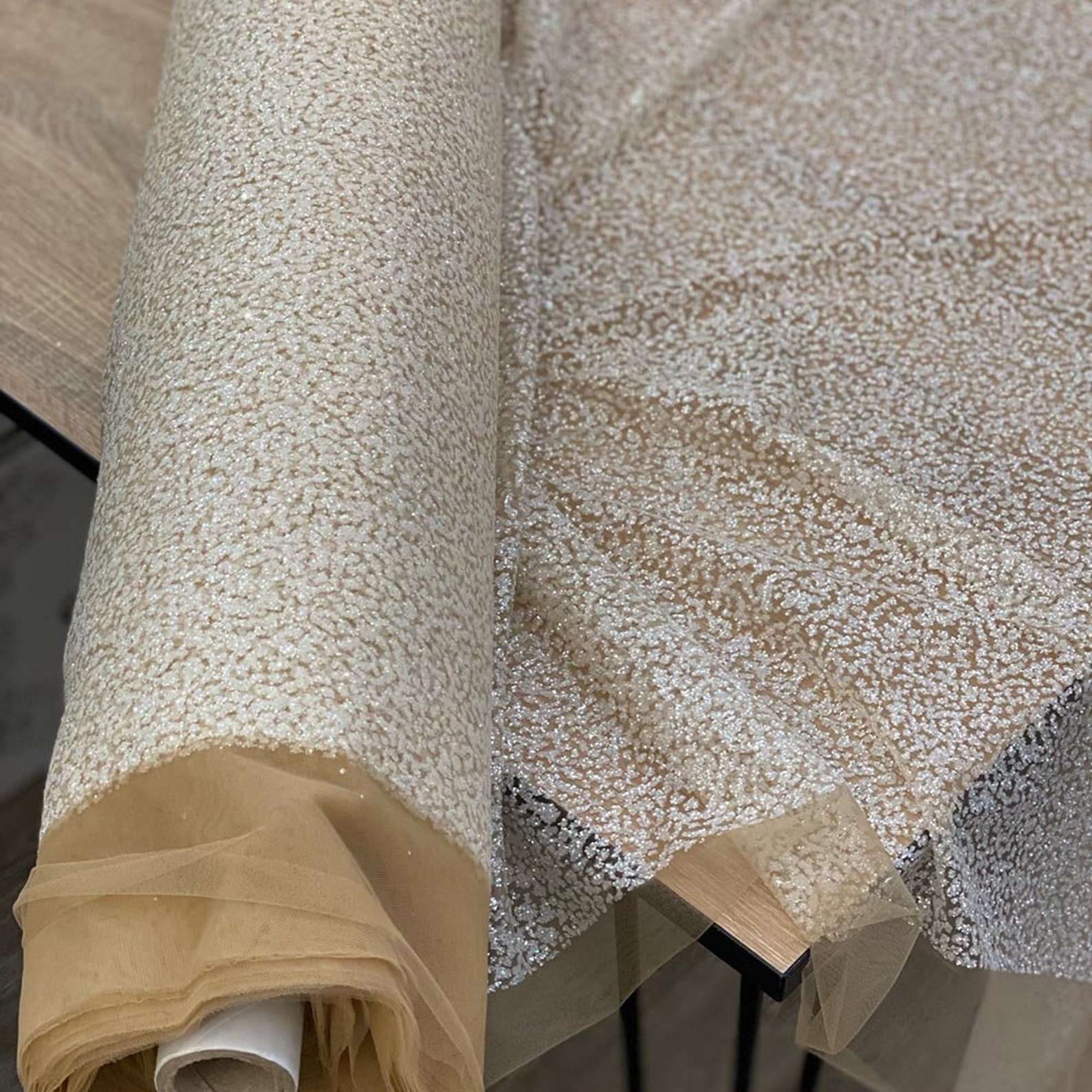 Red Glitter Fabric Kleo Red Glued Glitter Lace Shimmer Fabric - Etsy