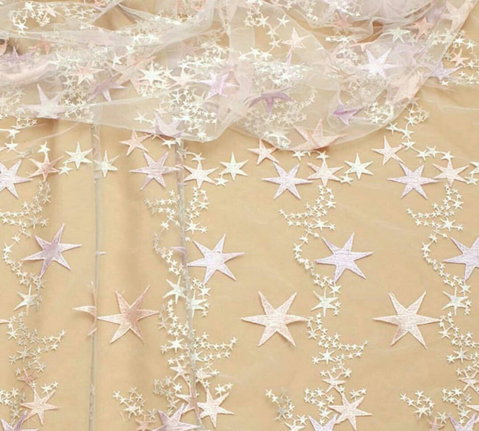 Black Tulle With Stars Tulle Fabric Tulle With Stars Tutu | Etsy