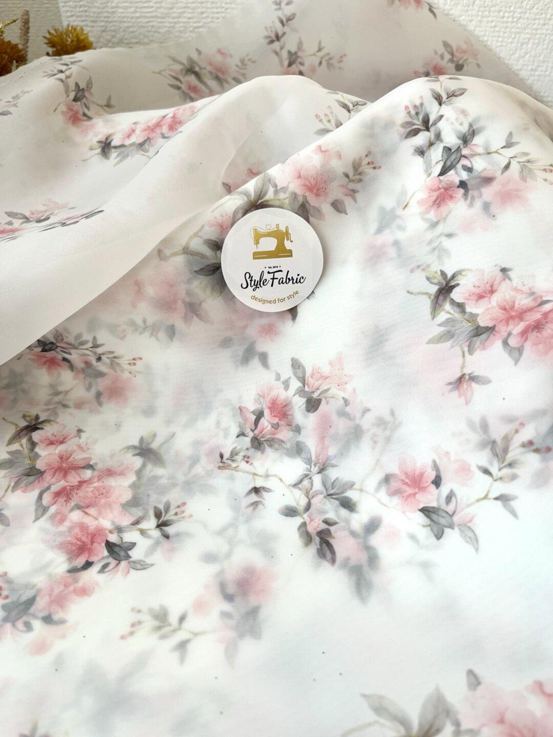 Organza Floral Pattern Fabric Organza Lace Fabric Flowers Organza ...