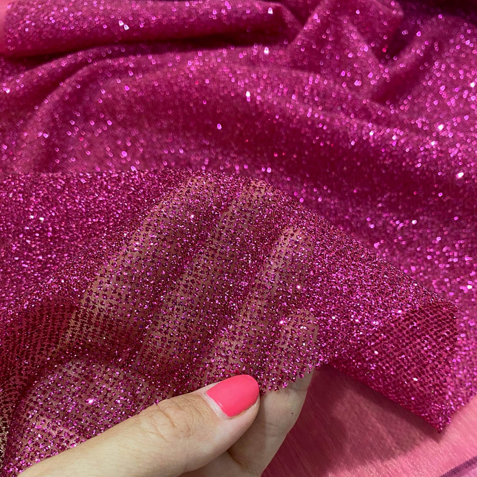 Blush Glitter Sand Fabric by Yard Shining Ivory Glued Glitter - Etsy