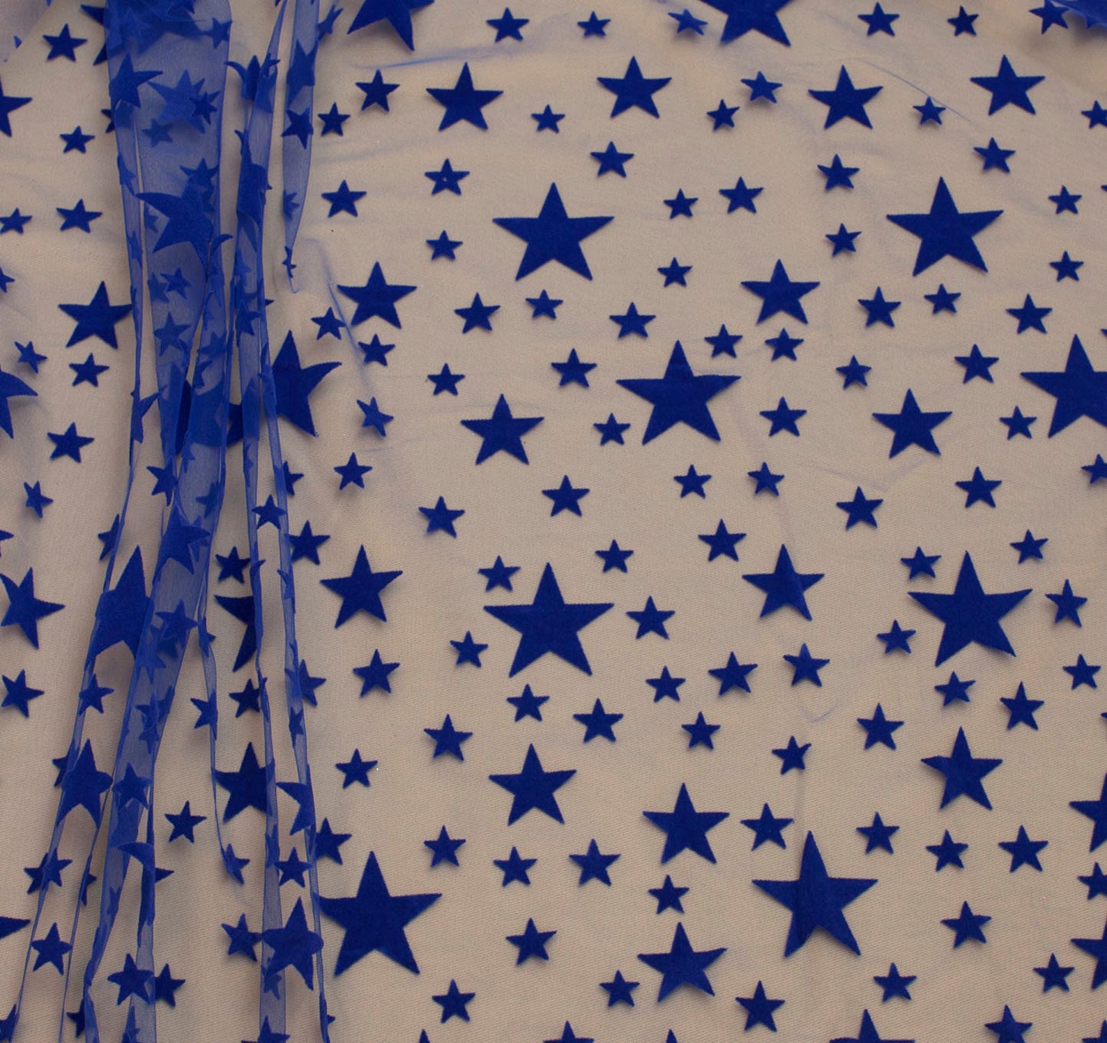 Tulle With Velvet Stars Tulle Fabric With Stars Flocked Tulle | Etsy