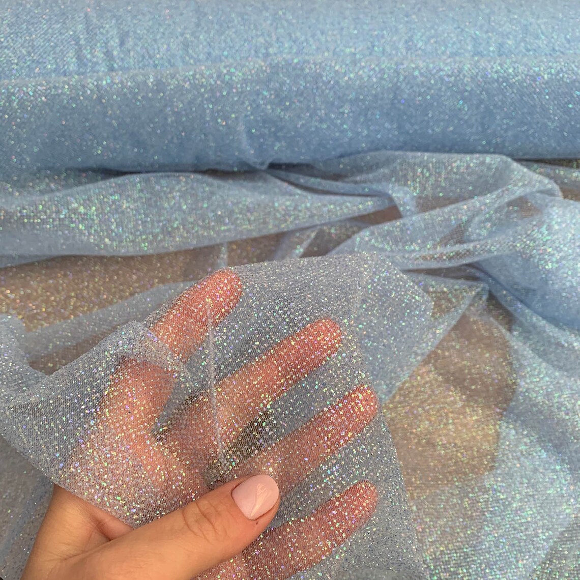 Shiny Glitter Sand Fabric by Yard Shining Ivory Glued Glitter - Etsy