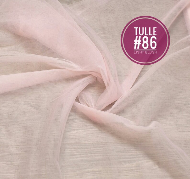 Pink Blush Tulle fabric Wedding Tulle Wholesale Tulle By | Etsy