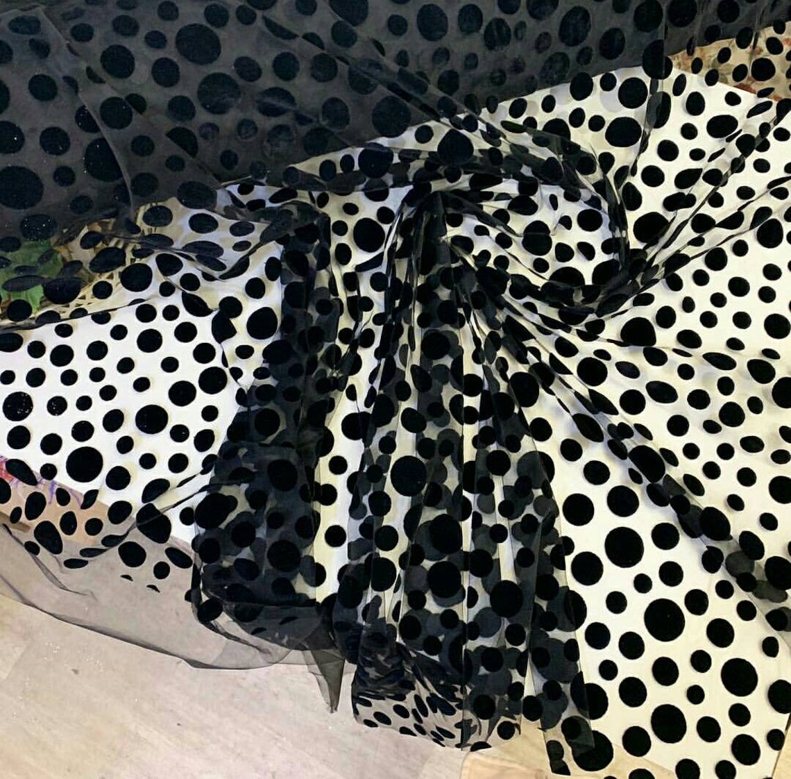 Spotted Soft Tulle Fabric Polka Dot Tulle Fabric Tulle - Etsy