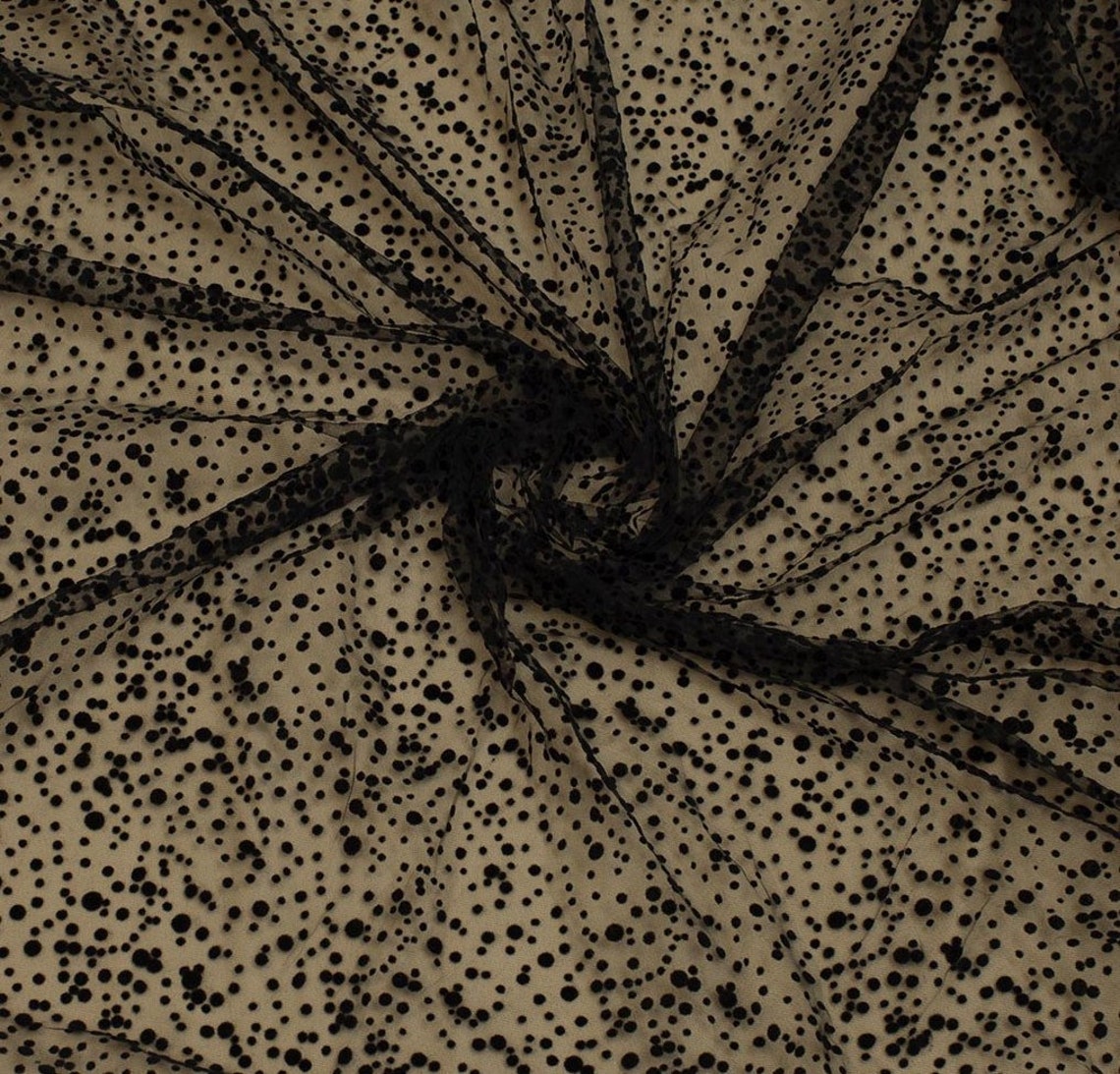 Black Tulle With Patterns Soft Tulle Tulle Fabric Tulle | Etsy