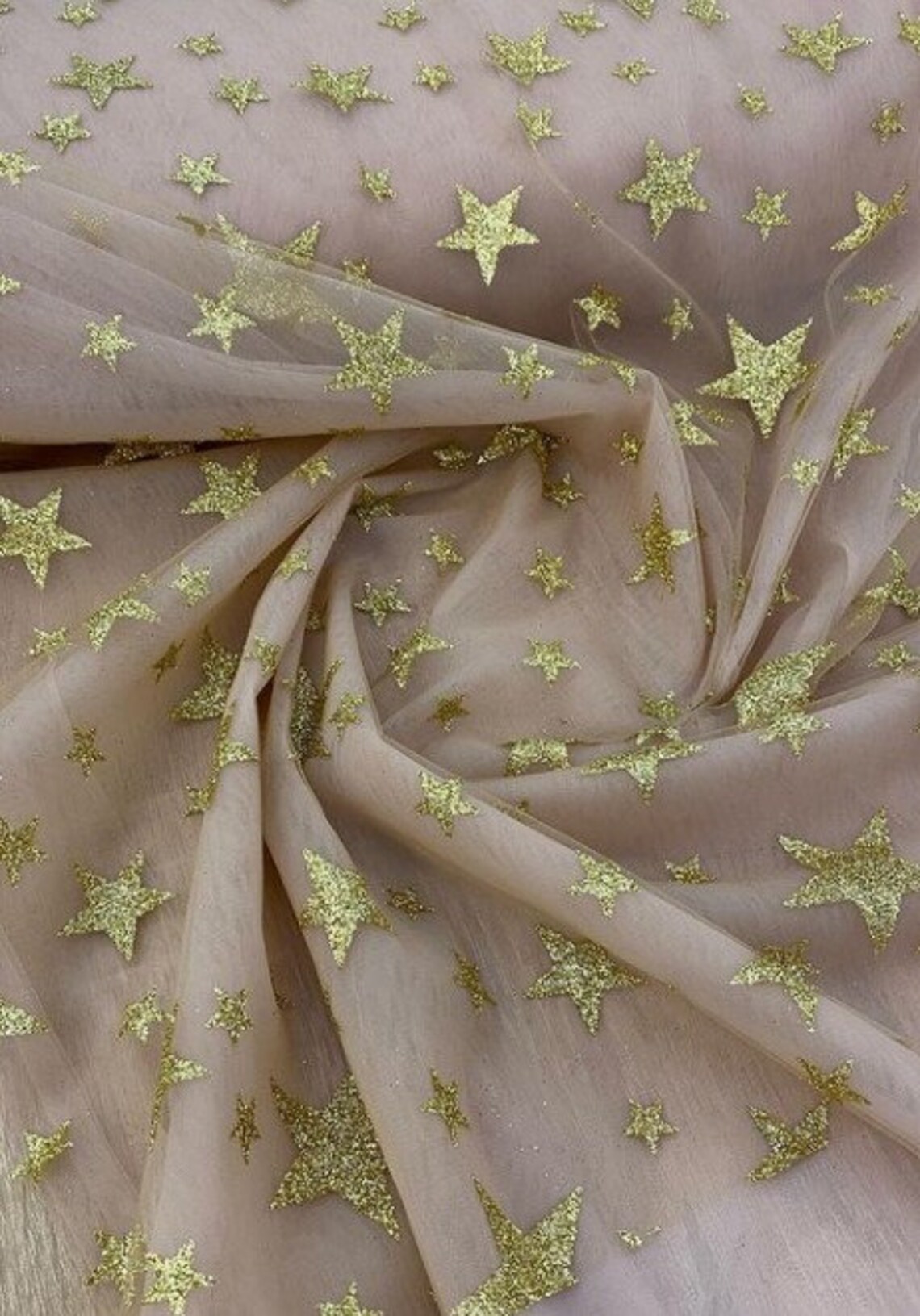 Glitter Stars tulle fabric Tulle fabric Ivory glitter tulle | Etsy