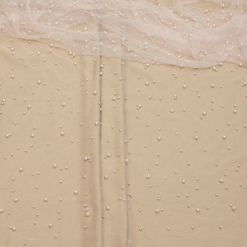 Blush Tulle Fabric With Pearls Blush Tulle Fabric With Pearls - Etsy