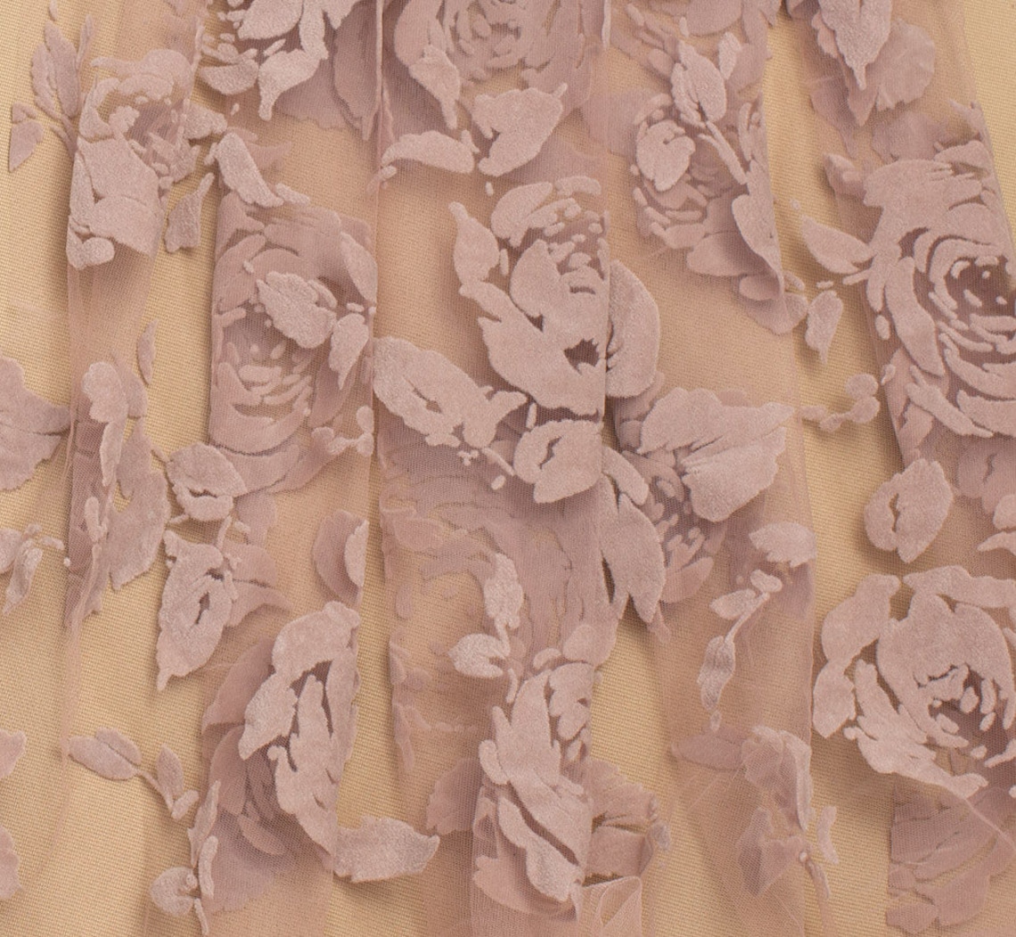 Blush Tulle With Roses Tulle With Velvet Roses Wedding - Etsy