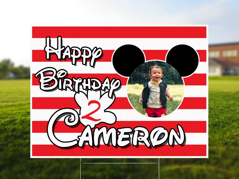 Custom Birthday Yard Sign With Photo Photo Yard Sign - Etsy