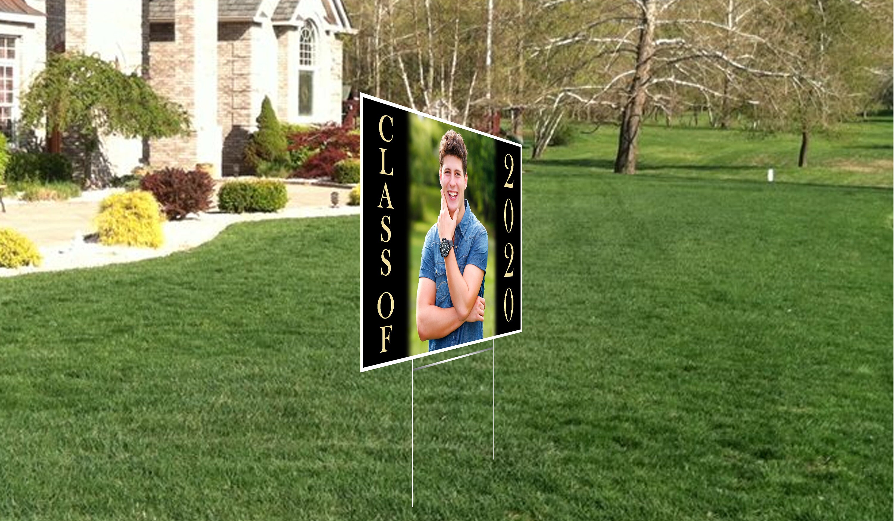 Custom Graduation Yard Sign With Vertical Photo Photo Yard | Etsy