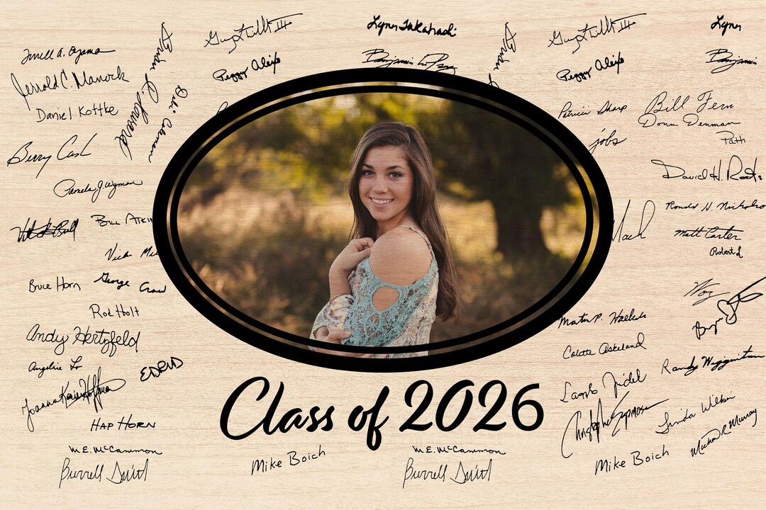 Class of 2026 Graduation Signature Board - Personalized Photo ...