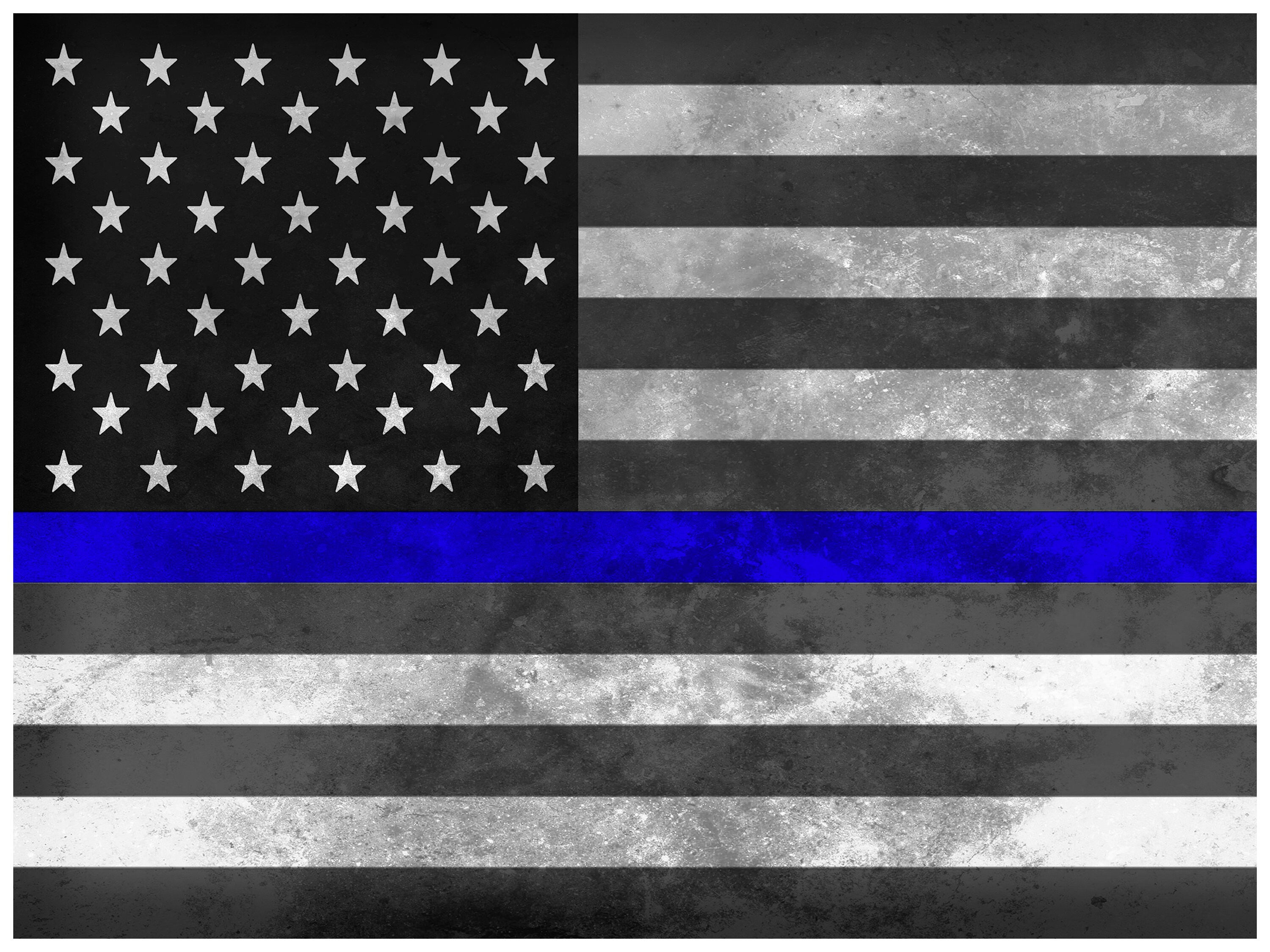 Thin Blue Line Yard Sign Weathered Flag House Marker | Etsy