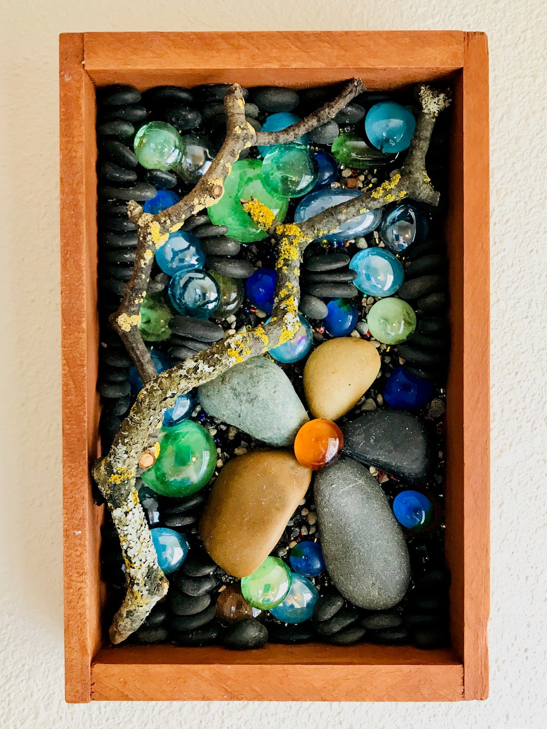 Rock & Glass Shadow Box - Etsy