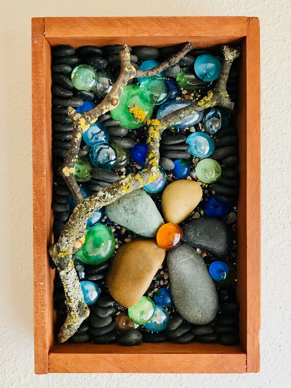 Rock & Glass Shadow Box | Etsy