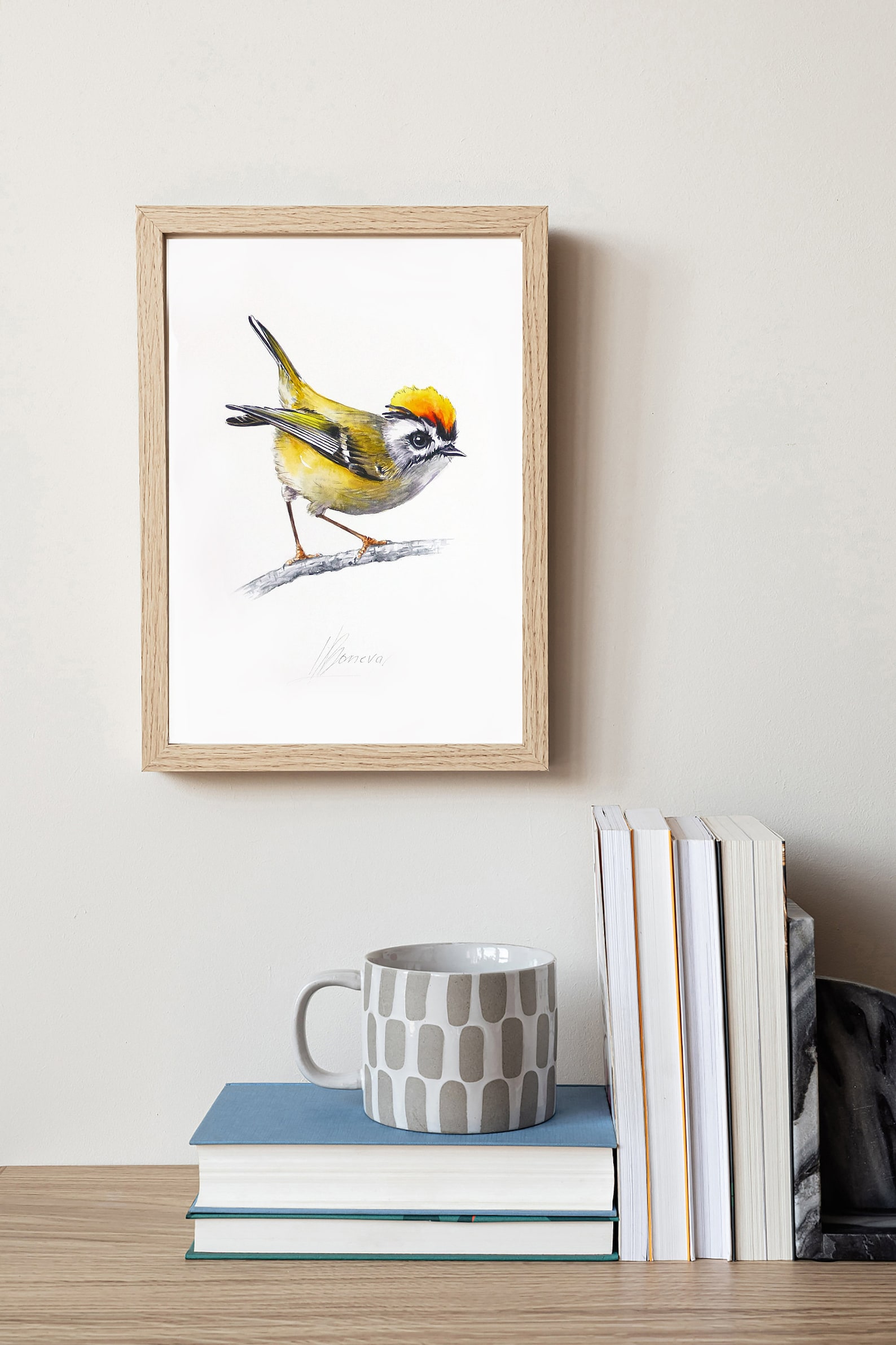 Taiwan Firecrest, Watercolor Painting Birds, ORIGINAL Watercolor, Bird ...