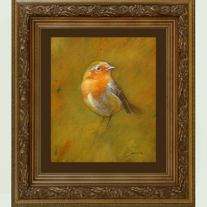 Robin Bird Painting, ORIGINAL Watercolor Painting, Cute Bird Art ...