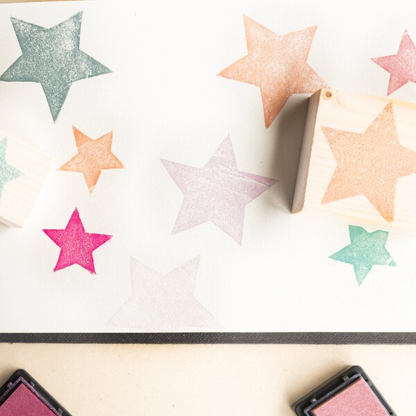 Star Rubber Stamp - Etsy UK