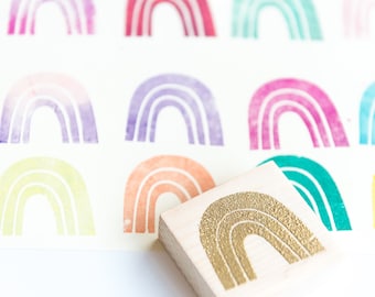 Rainbow Rubber Stamp Set of 5 for Kids Activities Waldorf - Etsy
