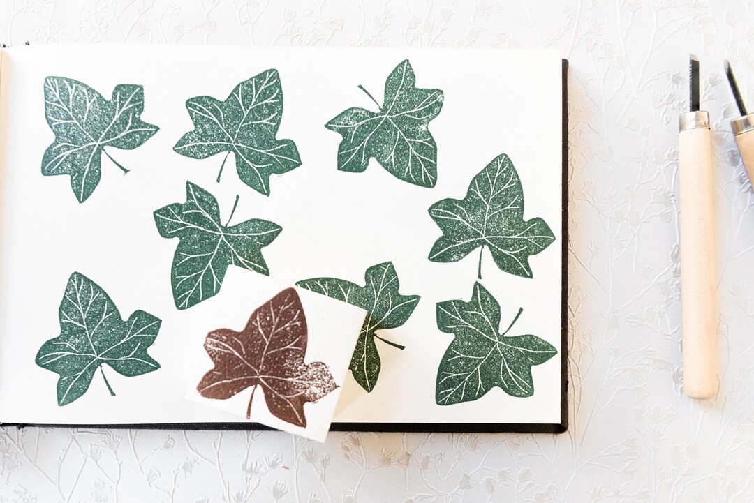 Ivy Leaf Rubber and Wood Stamp, Illustrations DIY Floral Prints - Etsy