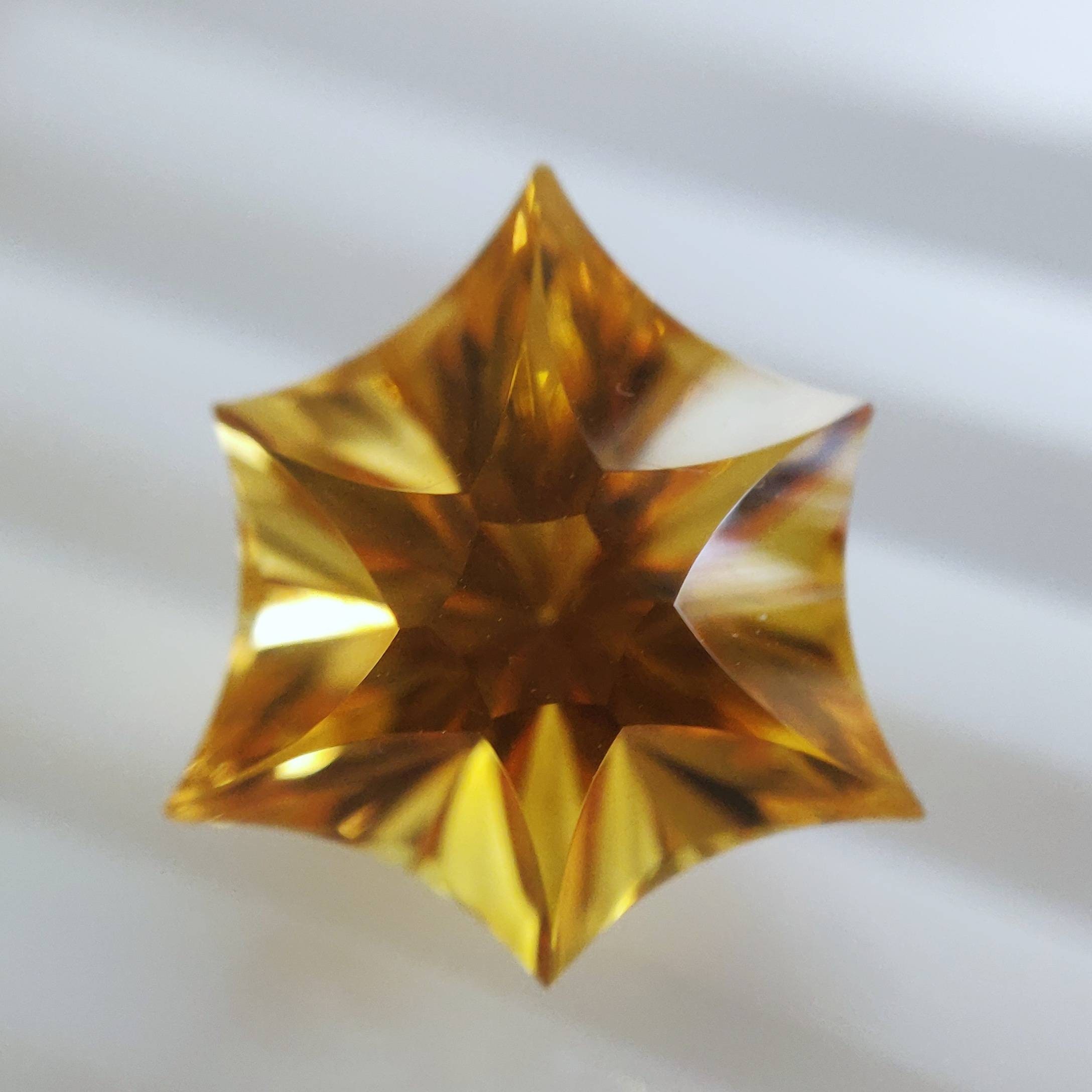 Citrine Natural Gemstone Beautiful Exceptional Star Concave - Etsy UK