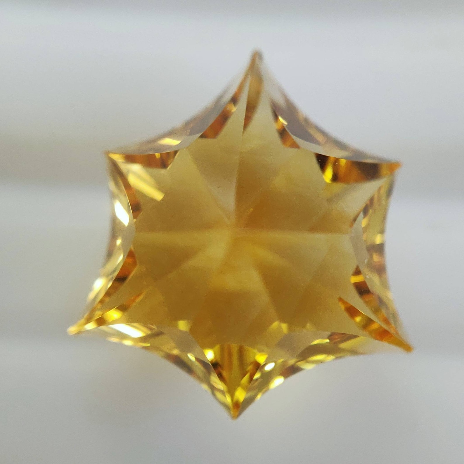 Citrine Natural Gemstone Beautiful Exceptional Star Concave - Etsy UK