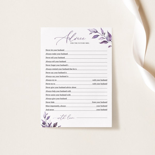 Advice For Bride Etsy