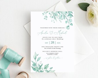 Mint Wedding Invite | Etsy