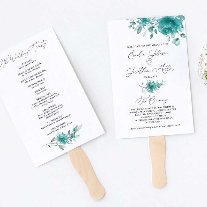 Fan Wedding Program - Etsy