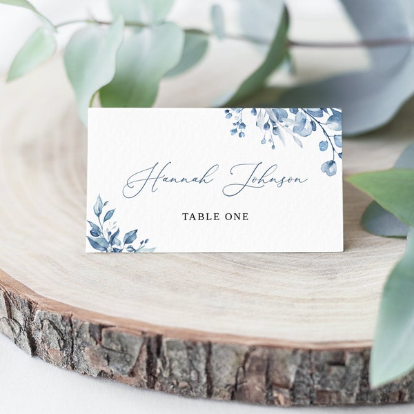 Blue Place Cards - Etsy