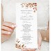 Fall Wedding Program Template, Autumn Wedding Program Printable ...