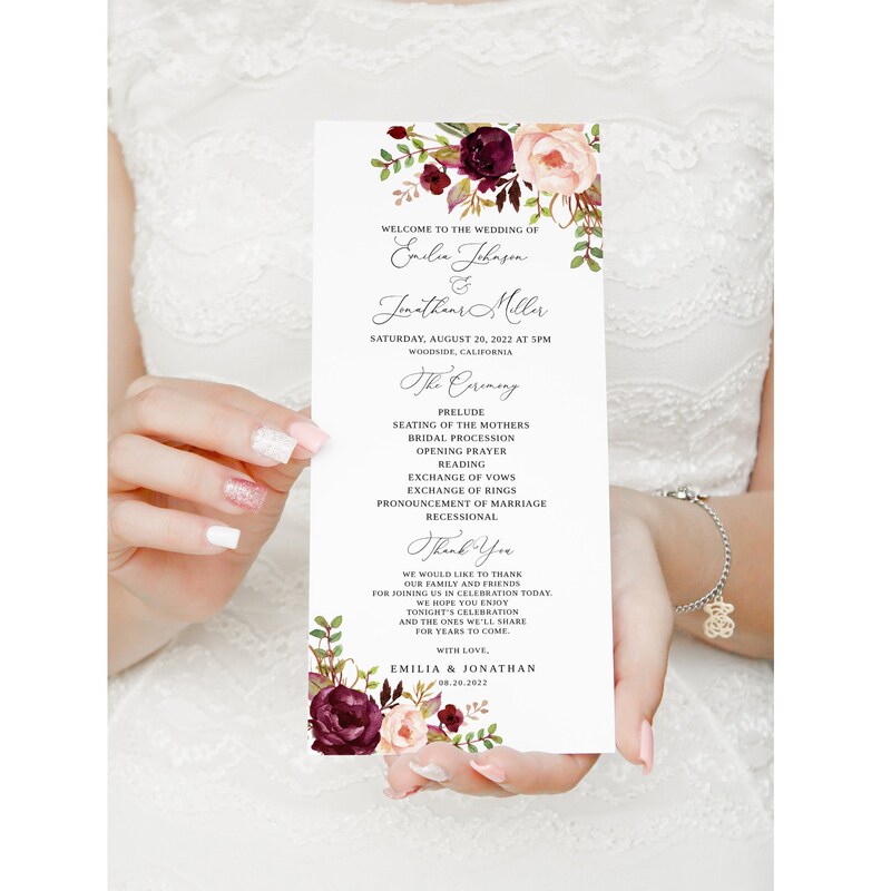 Burgundy Wedding - Etsy