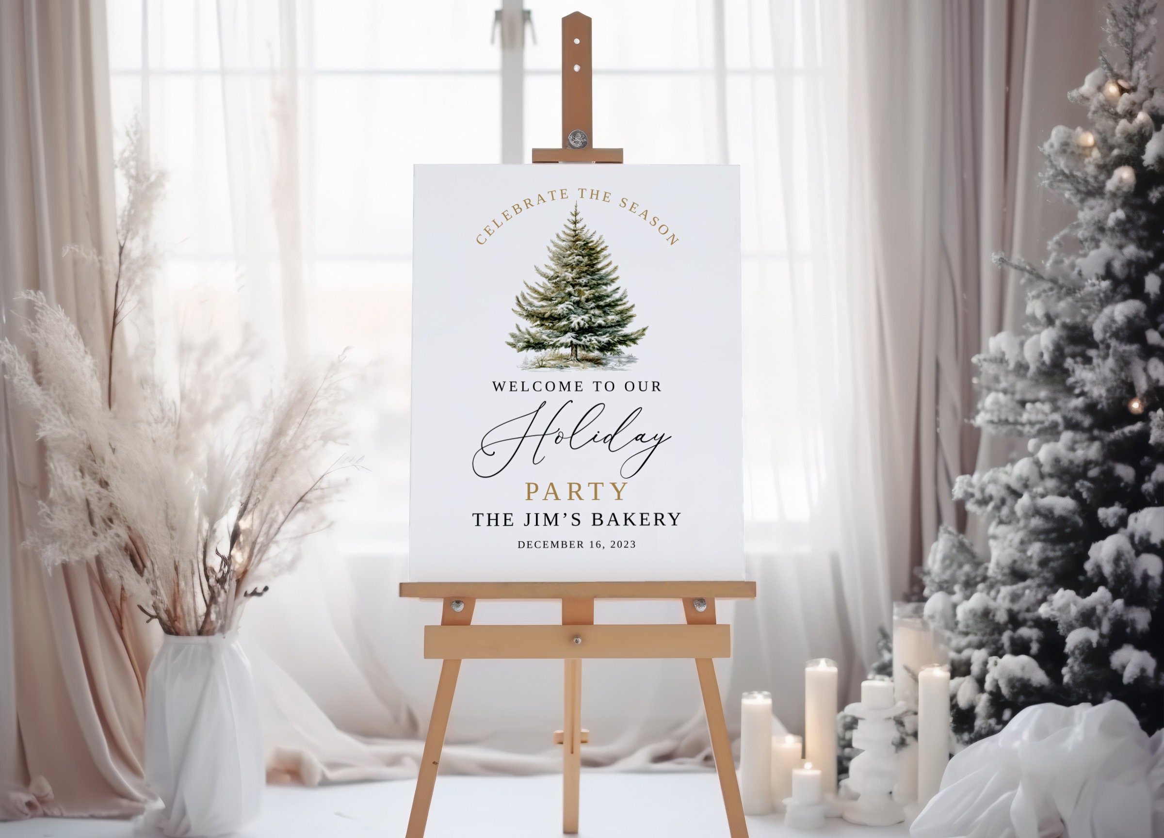 Employee Christmas Party Sign