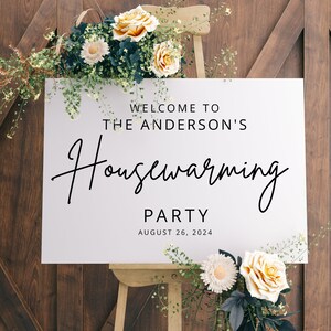 Housewarming Welcome Sign Template, Housewarming Party Welcome Sign ...