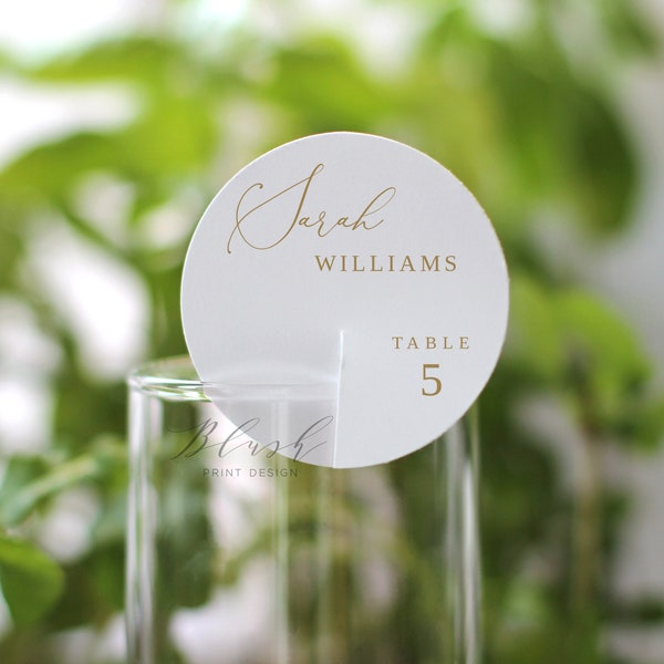 Circle Place Card - Etsy