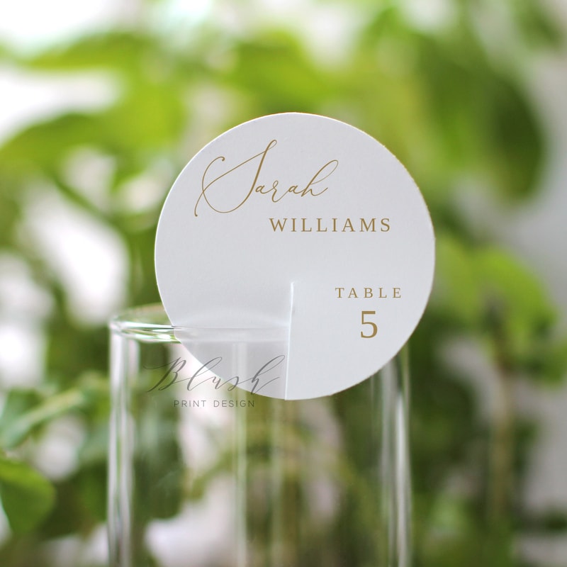 Gold Place Card - Etsy