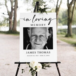Editable Funeral Welcome Sign, in Loving Memory Celebration of Life ...