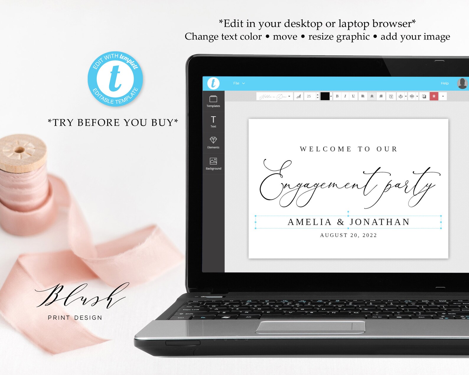 Engagement Welcome Sign Engagement Party Welcome Sign Modern - Etsy